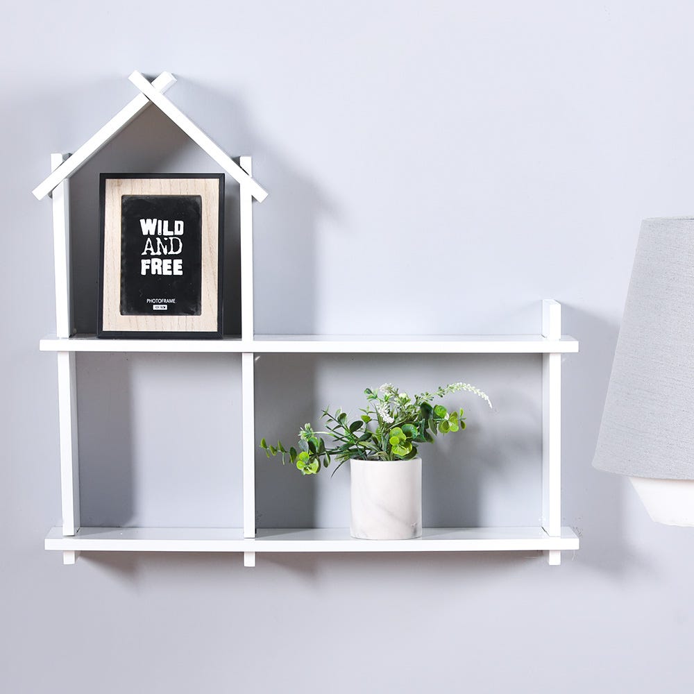 Shop KD Hut Wall Shelf White Online - Danube Home Bd