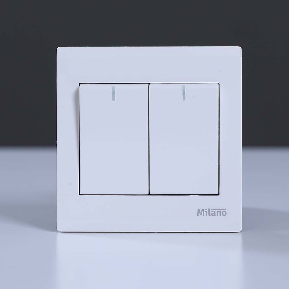 MILANO 16A 2 GANG 2WAY SWITCH | Danube Home Bangladesh